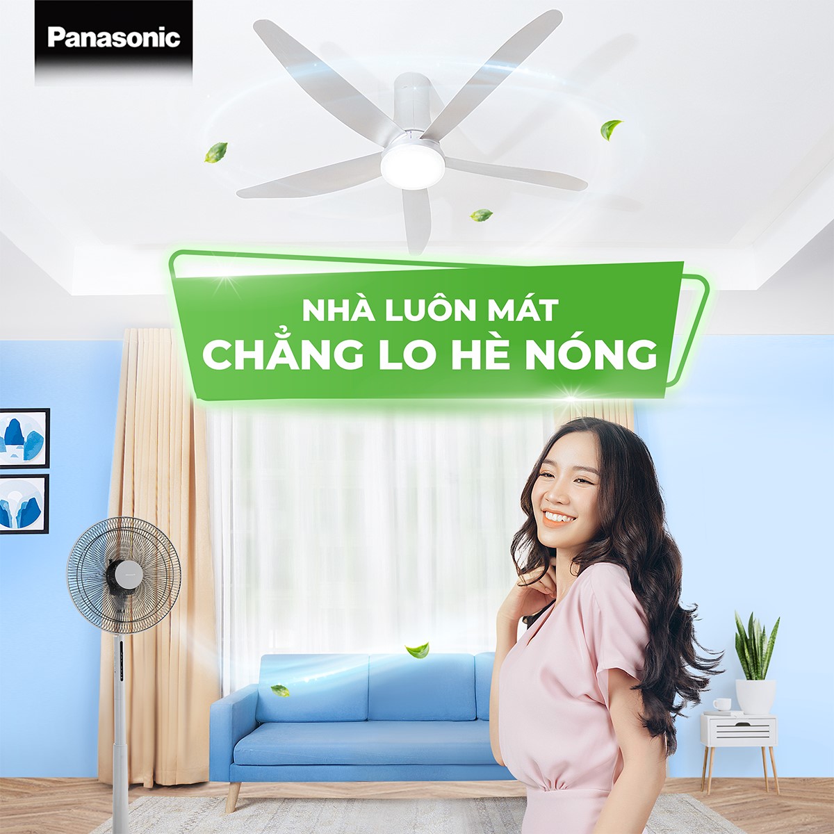 Quạt trần 5 cánh có đèn LED F-60UFN Panasonic